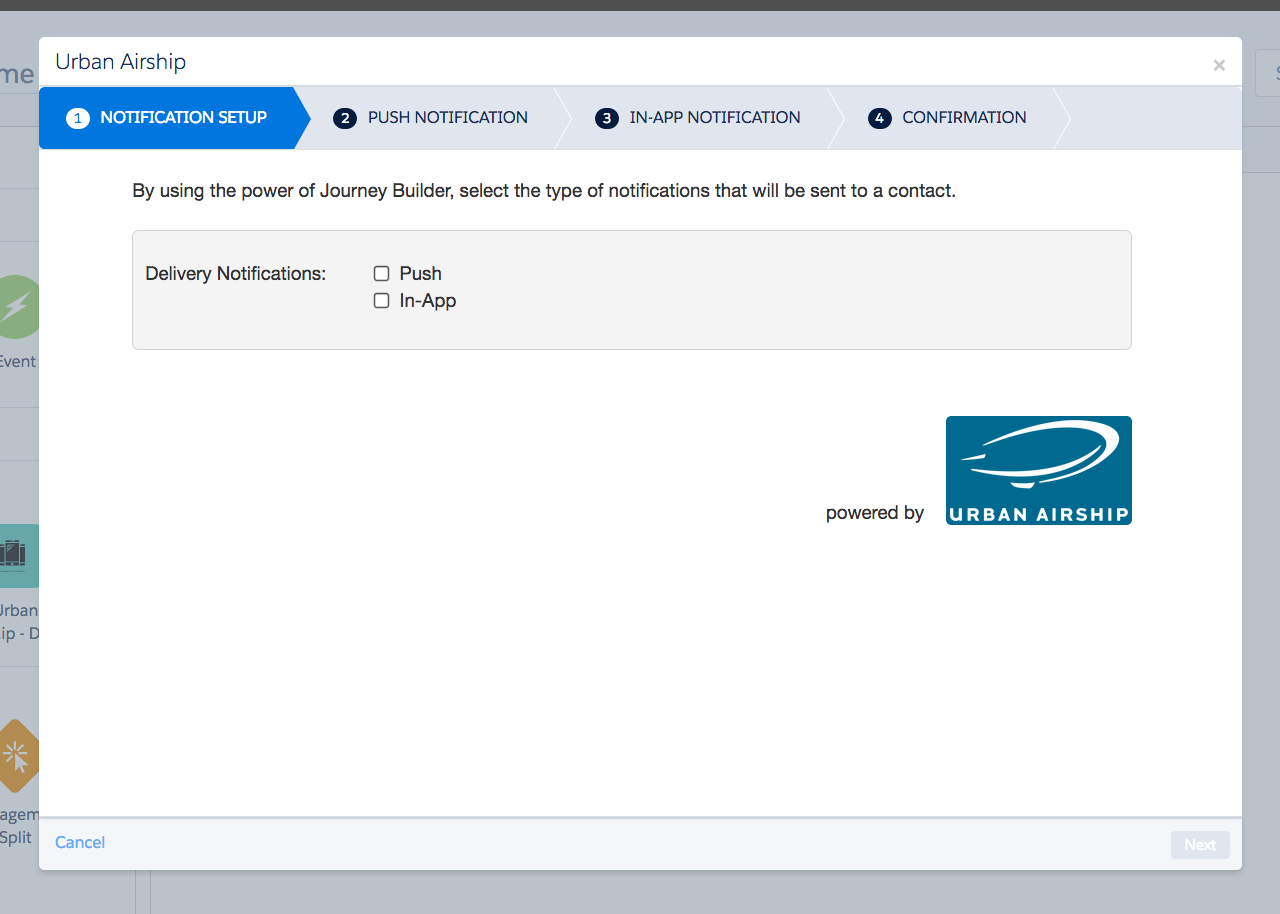 Urban Airship App for Salesforce Marketing Cloud Journey Builder: At ... Urban Airship App for Salesforce Marketing Cloud Journey Builder: At ...